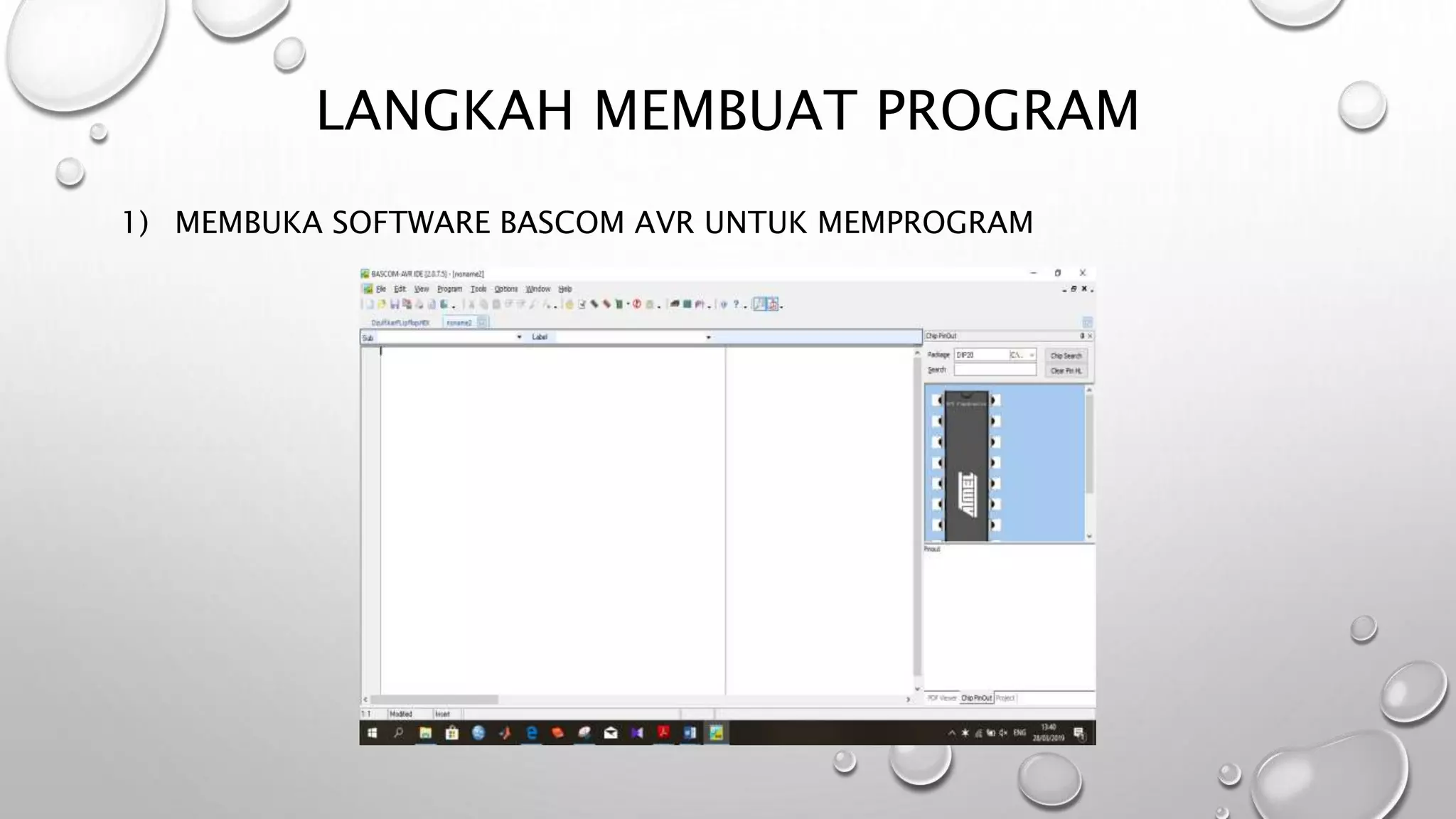 Program lampu flip flop menggunakan atmega16 | PPTX