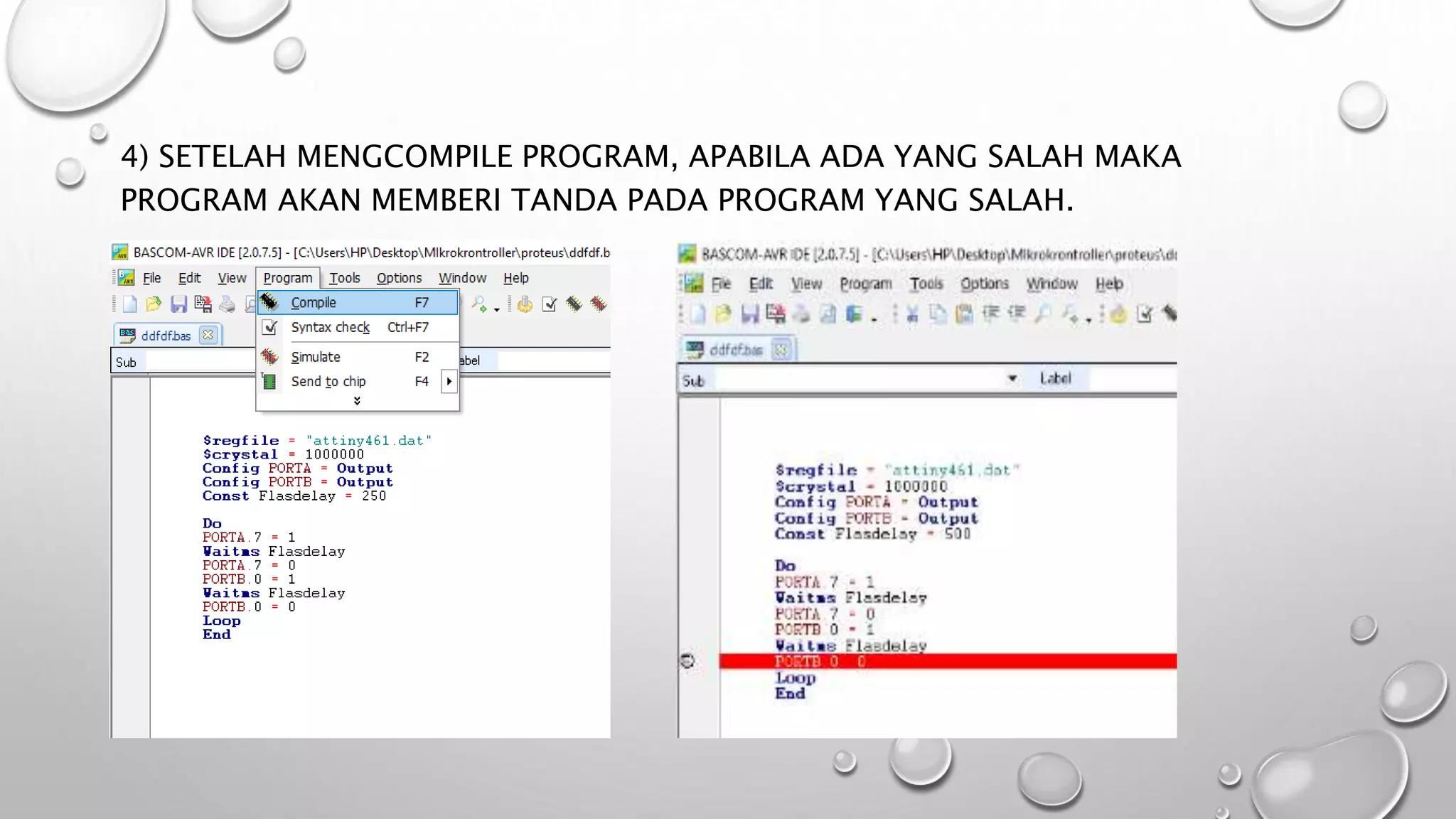 Program lampu flip flop menggunakan atmega16 | PPTX Program lampu flip flop menggunakan atmega16 | PPTX