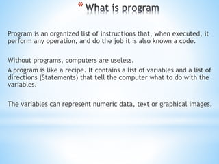 Program & language generation | PPT
