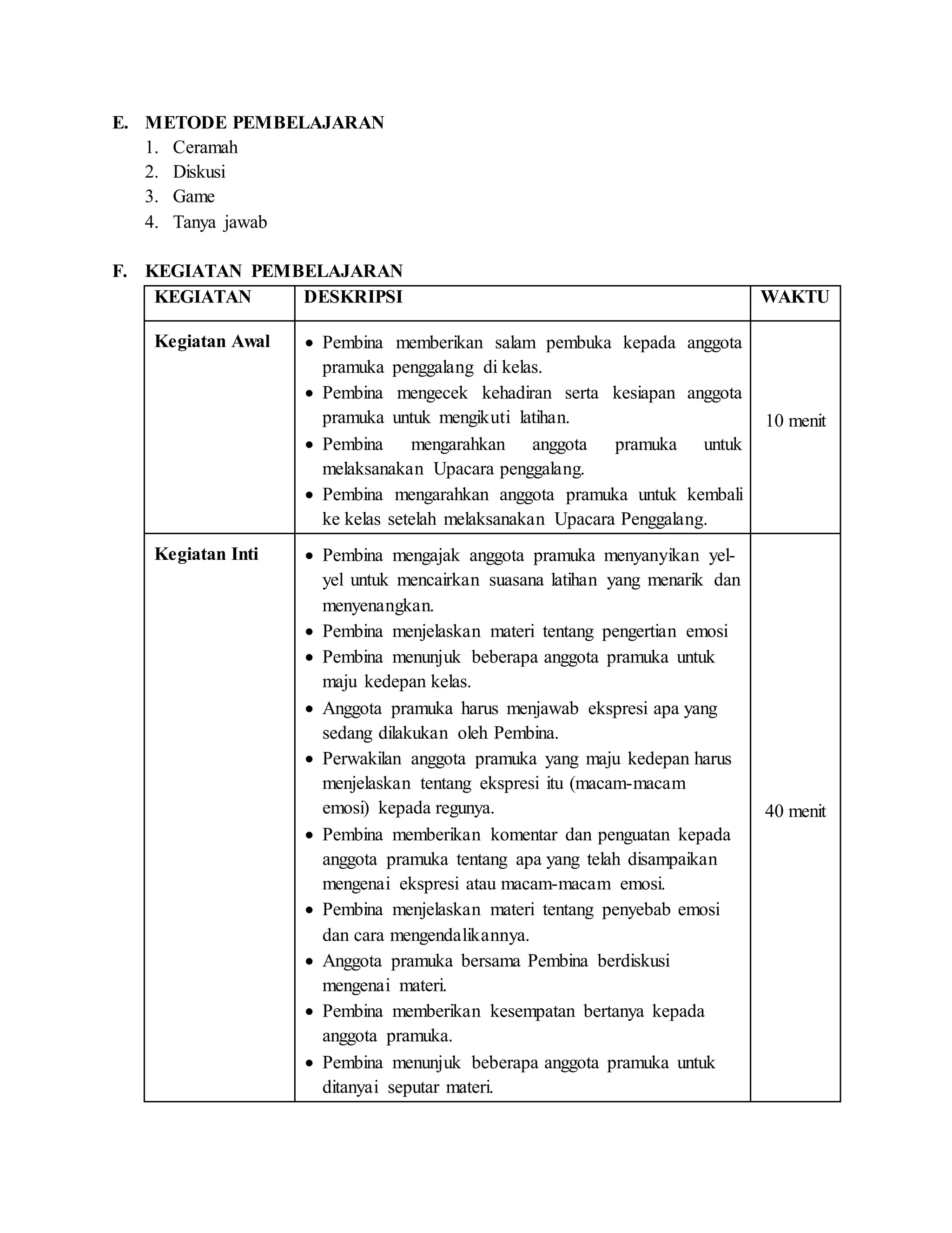 Program Latihan Mingguan | DOCX