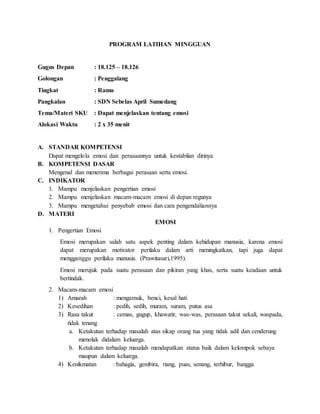 Program Latihan Mingguan | DOCX