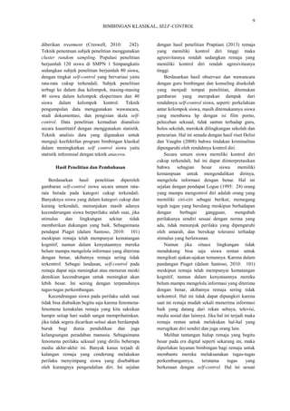 Program layanan bimbingan klasikal untuk meningkatkan self control ...