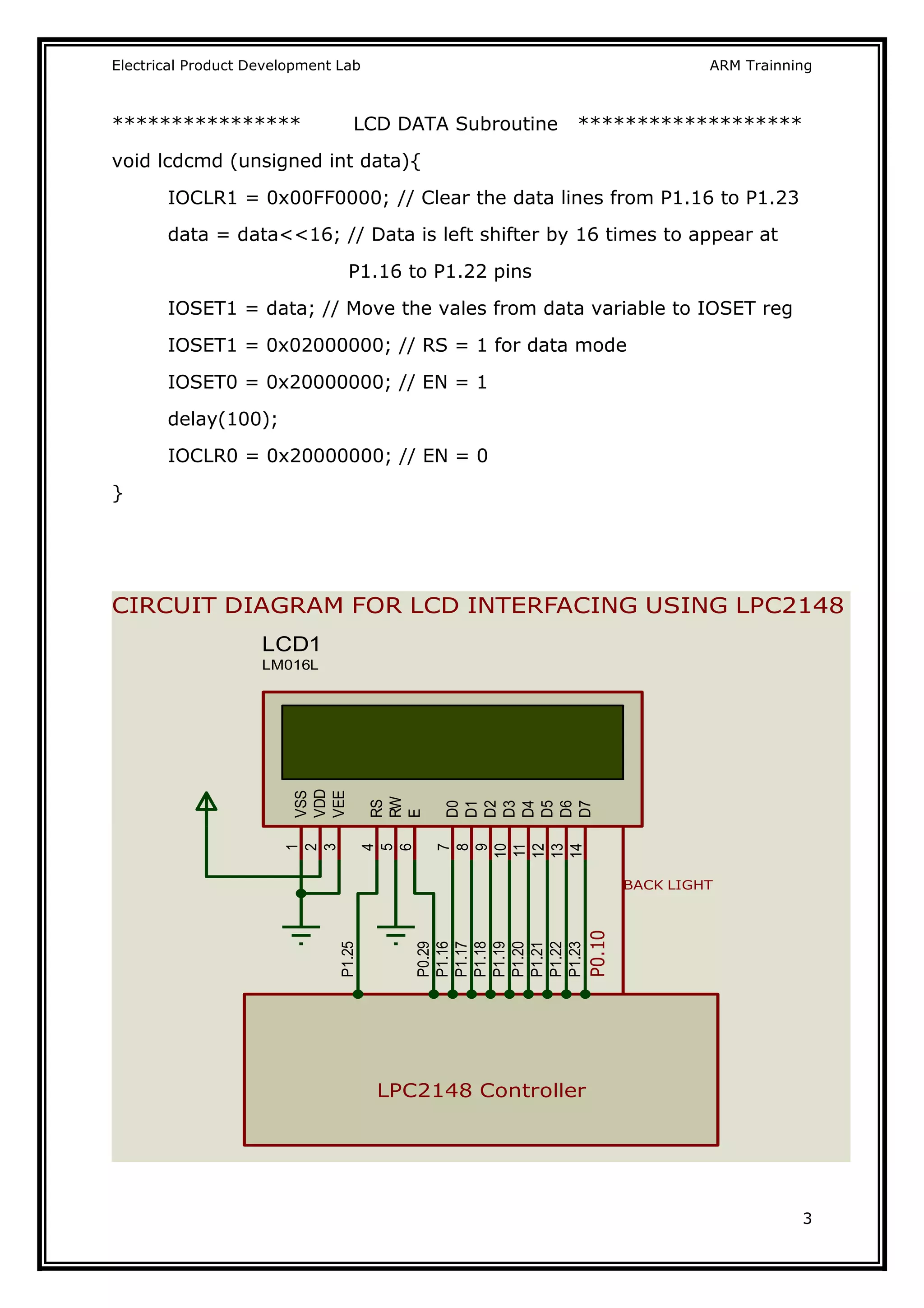 Program LCD ARM | PDF