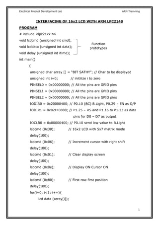 Program LCD ARM | PDF