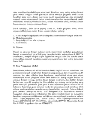 Program Linear | PDF