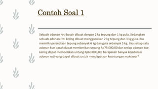 Program linear - Model Matematika | PPT