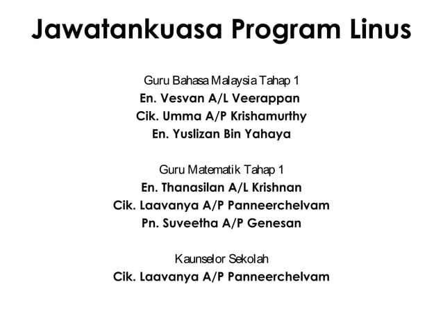 Program linus | PPT