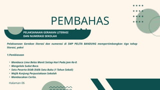 PROGRAM LITERASI DAN NUMERASI SEKOLAH SD NEGERI 027 LONG IKIS TAHUN ...