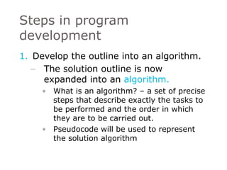 Program logic and design | PPT