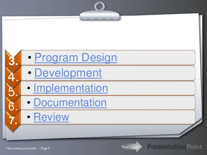 Program logic formulation Program logic formulation