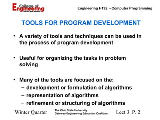 Program Logic Formulation - Ohio State University | PPT | Programming ...