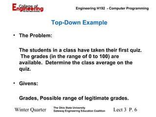 Program Logic Formulation - Ohio State University | PPT | Programming ...