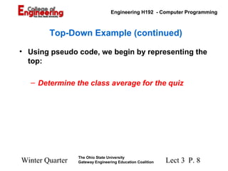 Program Logic Formulation - Ohio State University | PPT | Programming ...