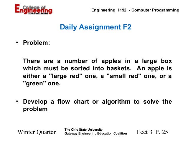 Program Logic Formulation Ohio State University