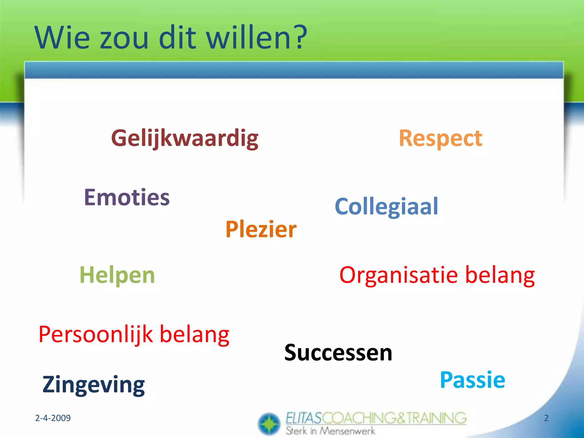 Programma Verbindend Leiderschap | PPT