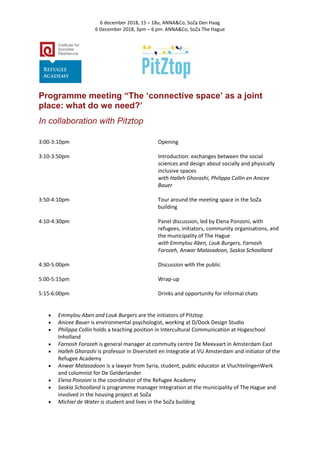 Programme meeting 6 December Pitztop | PDF