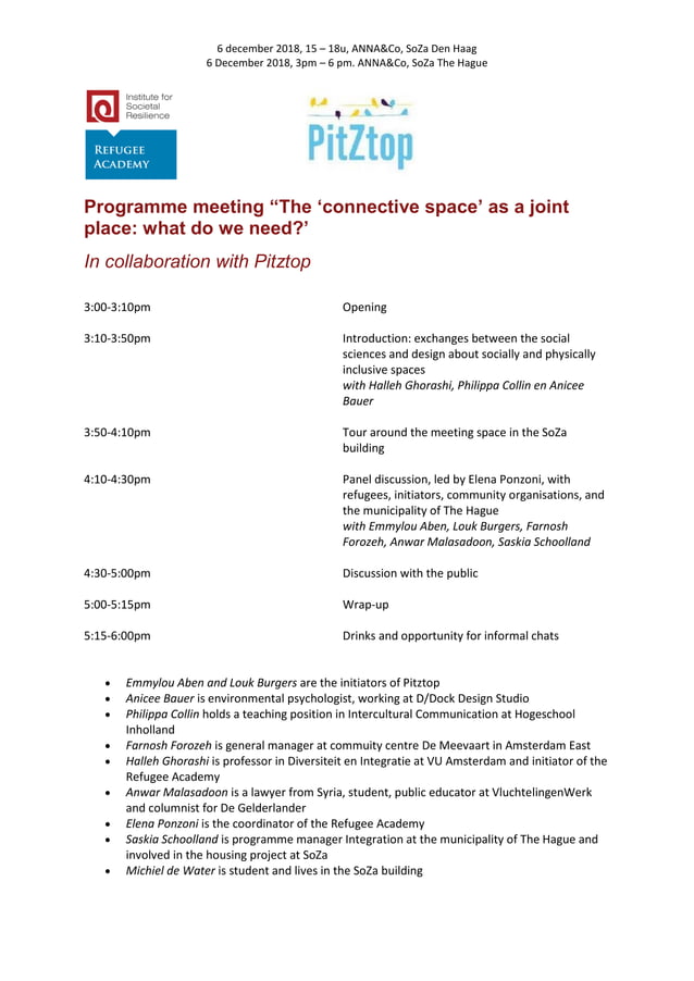 Programme meeting 6 December Pitztop | PDF