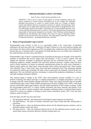 Programmable logic-control | PDF