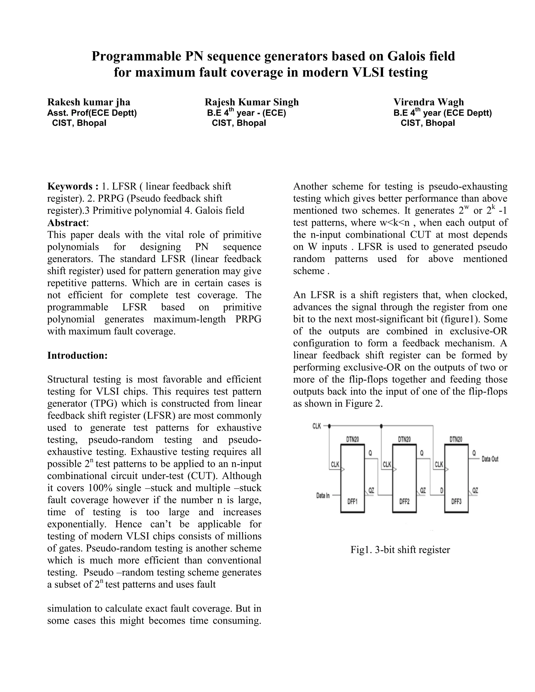 Programmable PN Sequence Generators | PDF