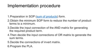 Programmable logic array | PPT
