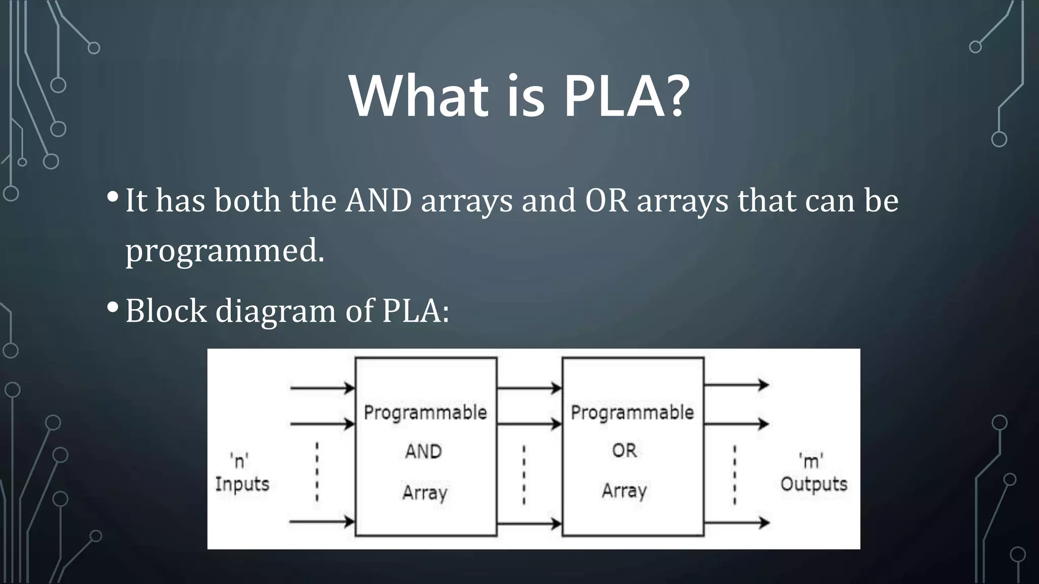 Programmable Logic Array pla PPTX Programming Languages Computing