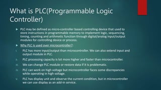 Basic overview of Programmable Logic Controller(PLC),HMI,SCADA | PPTX