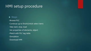 Basic overview of Programmable Logic Controller(PLC),HMI,SCADA | PPTX