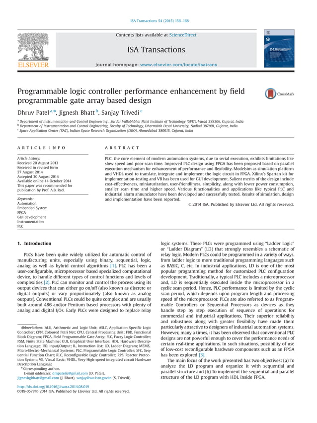 Programmable logic controller performance enhancement by field programmable gate array based ...