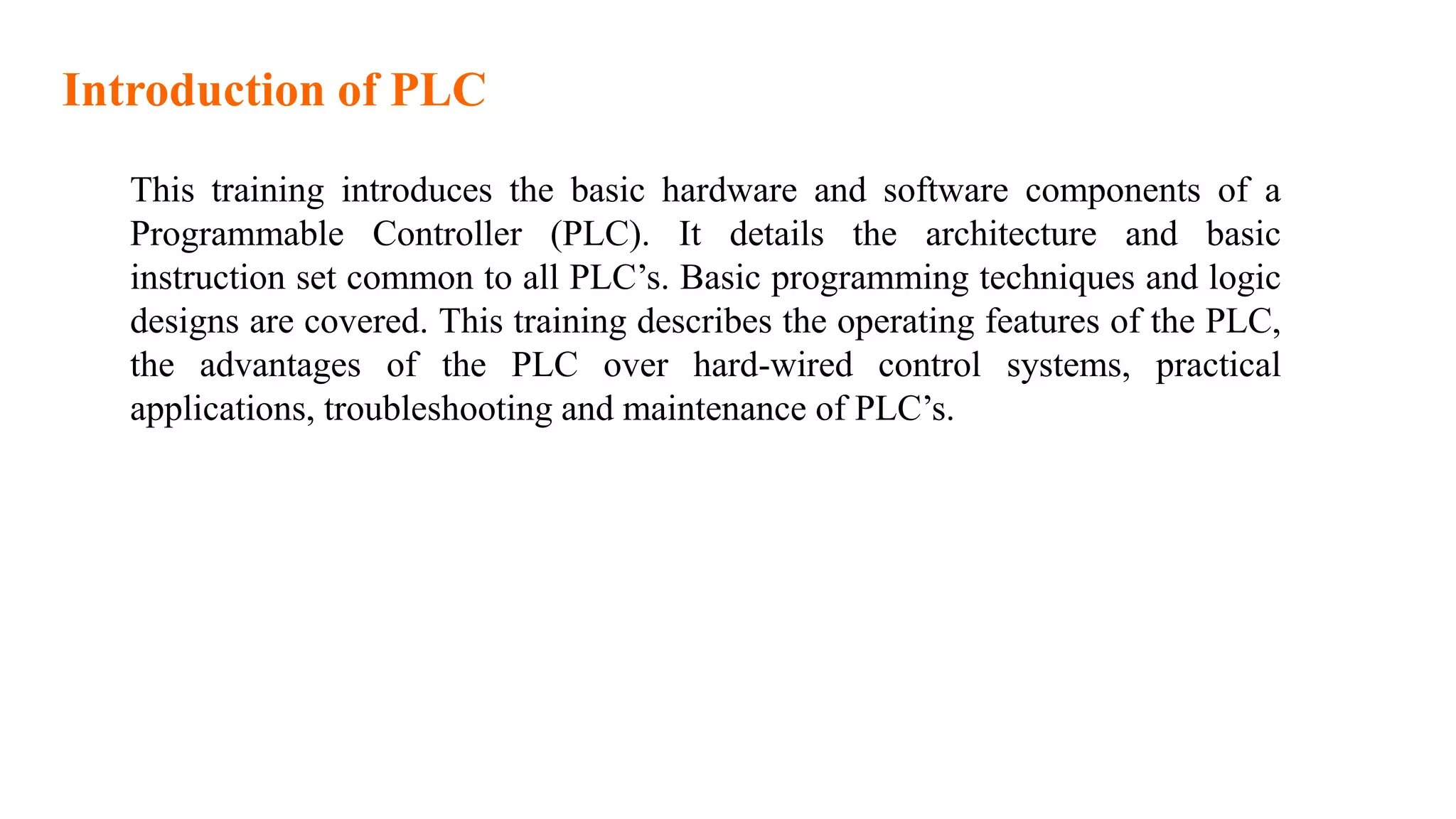 Programmable Logic Controller (plc) | PPTX