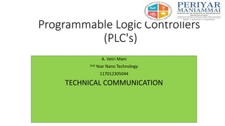 Programmable logic controllers | PPTX