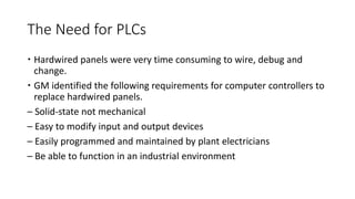 Programmable logic controllers | PPTX