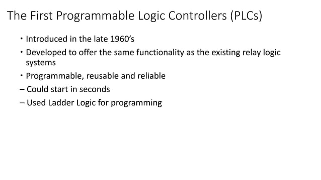 Programmable logic controllers | PPT