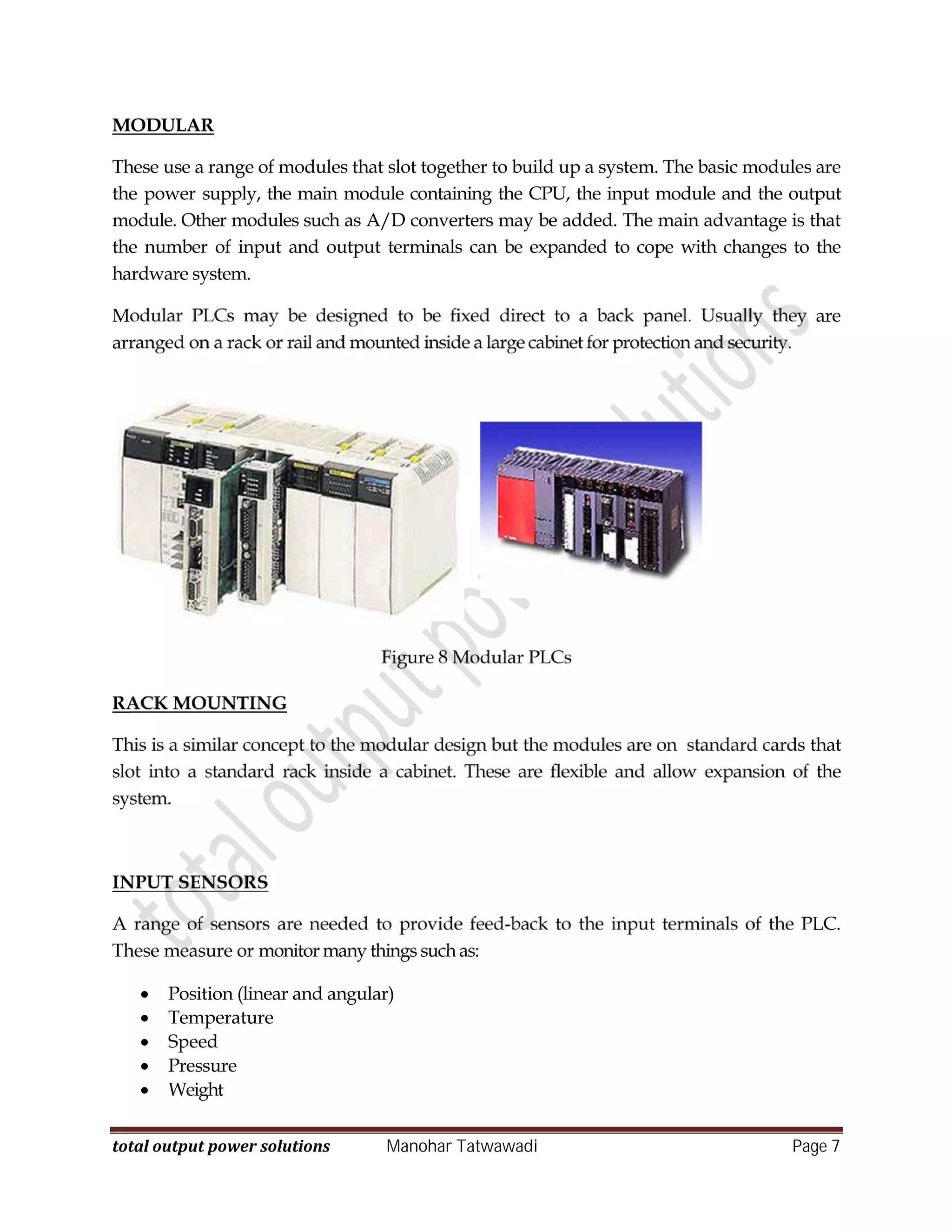 Programmable logic controllers and associated equipment used in TPS | PDF
