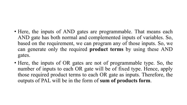 Programmable logic devices | PPTX