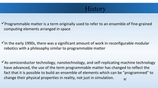Programmable matter and applications | PPT