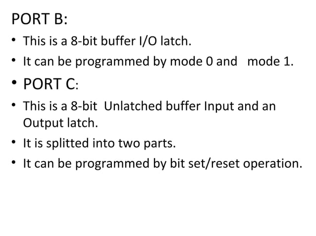 Programmableperipheralinterface 8255 ppt | PPT | Computer Peripherals | Computing