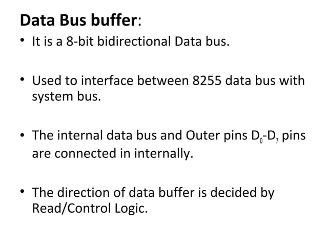 Programmableperipheralinterface 8255 ppt | PPT | Computer Peripherals | Computing