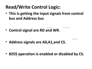 Programmableperipheralinterface 8255 ppt | PPT