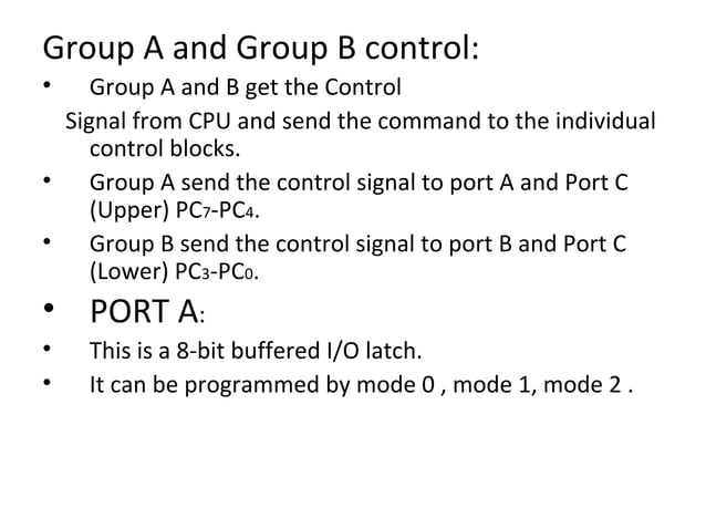 Programmableperipheralinterface 8255 ppt | PPT | Computer Peripherals | Computing