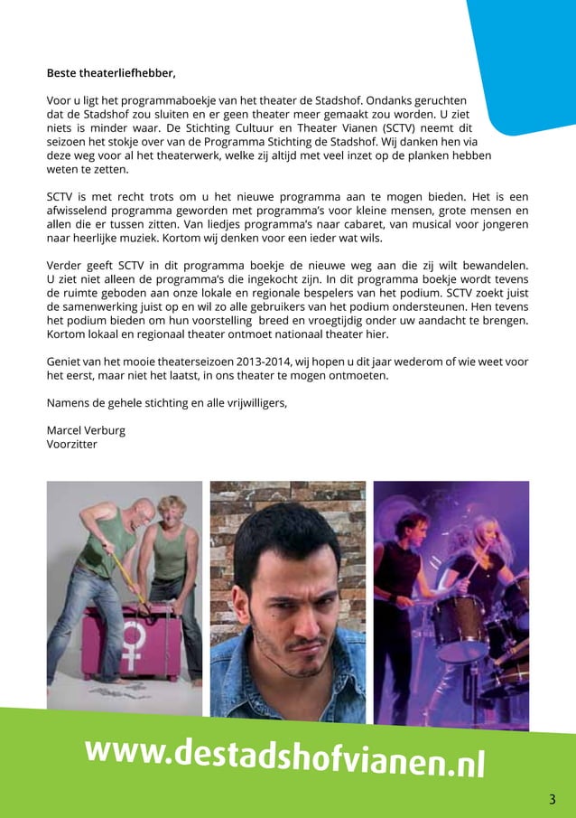 Programmaboekje Theater De Stadshof | PDF