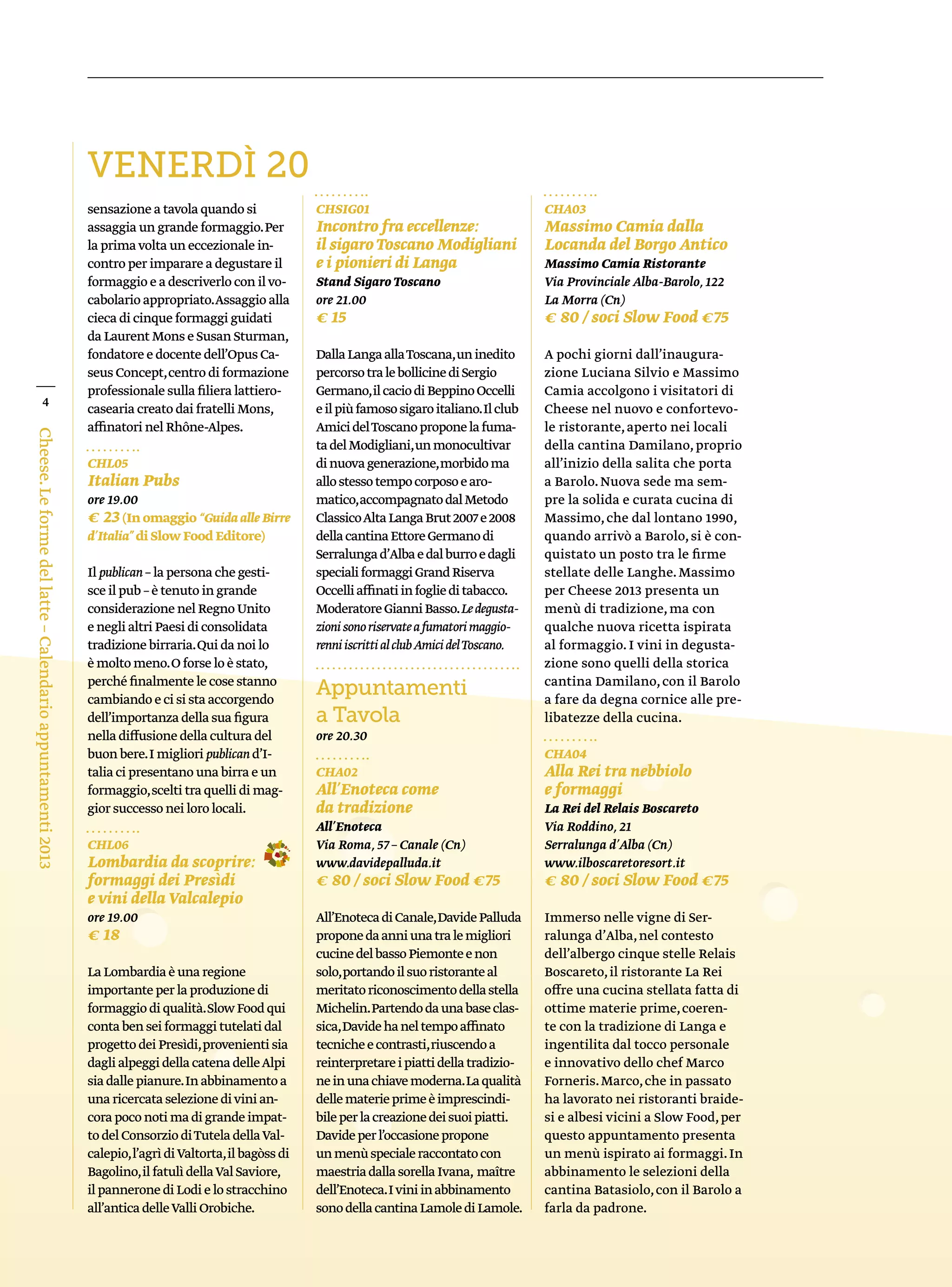 Programma Cheese 2013 a Bra | PDF