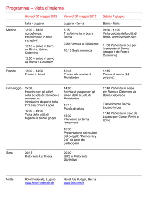 Programma completo without numbers | PDF | Europe Travel | Travel Locations