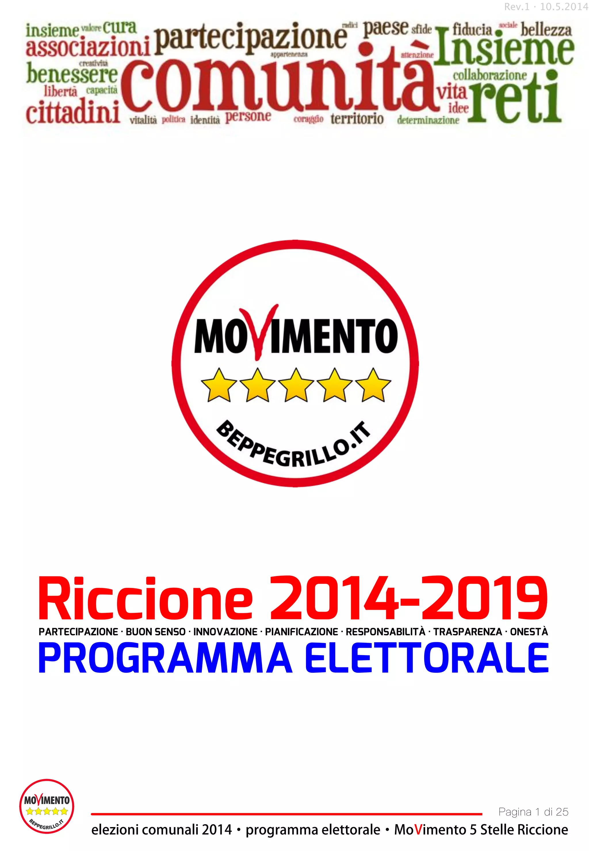 Programma elettorale Riccione | PDF | Civic affairs | Politics