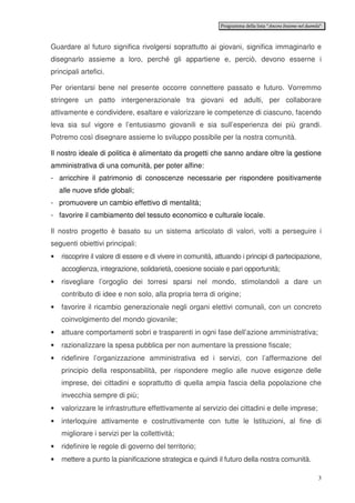 Programma POLITICO AMMINISTRATIVO | PDF