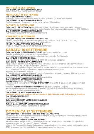 Programma Mostra del Fungo Ceva 2023 | PDF