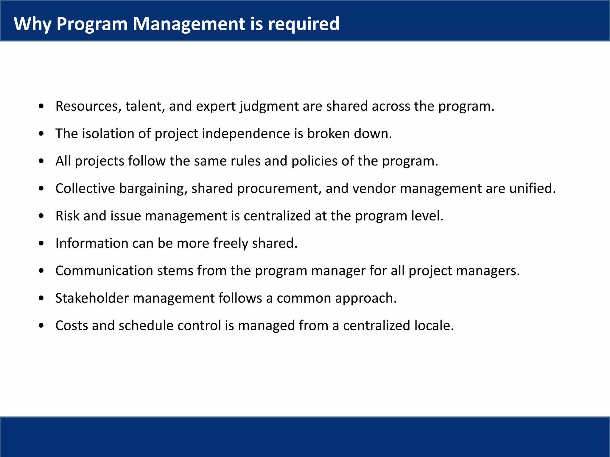 Program management - Fundamentals | PPTX
