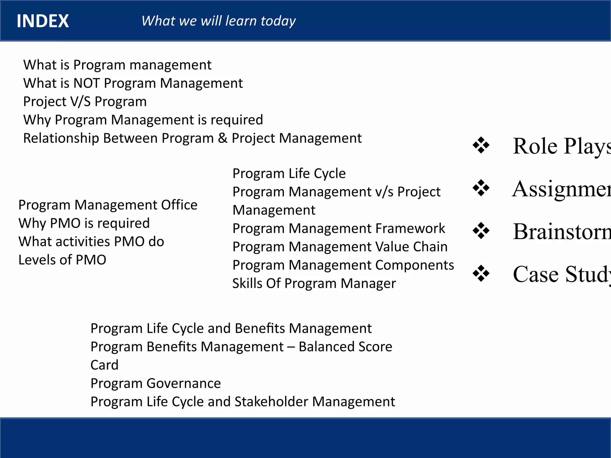 Program management - Fundamentals | PPTX