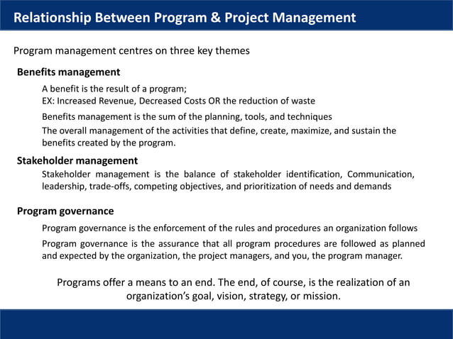 Program management - Fundamentals