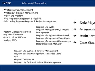 Program management - Fundamentals | PPT