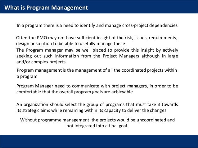 Program management - Fundamentals